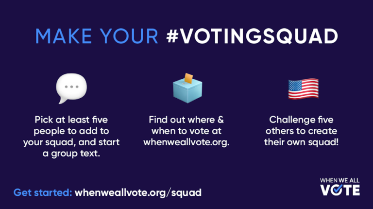 When We All Vote Co-Chair Michelle Obama Launches #VotingSquad Campaign ...